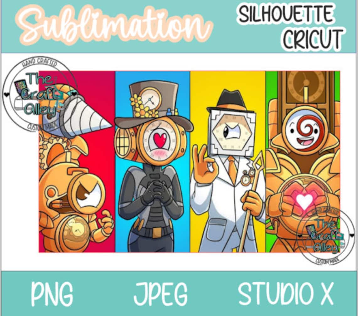 Skibidi Toilet Png Clockman Clock Woman Sublimation Print to Cut File ...