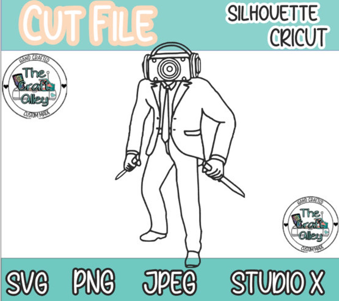 Dark Speakerman SVG, Skibidi Toilet Cut Files for Cricut or Silhouette ...