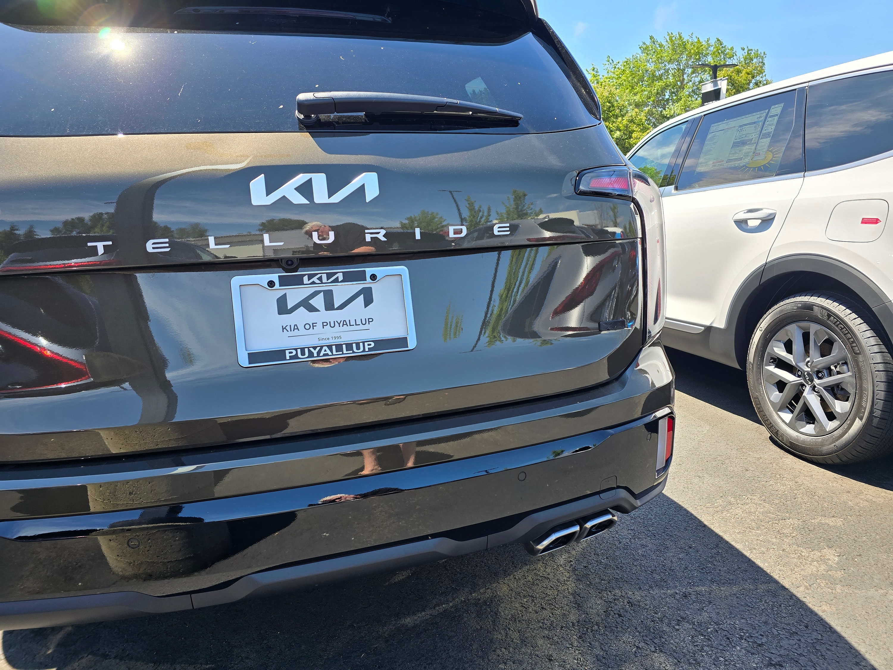 Xline 2025 KIA TELLURIDE Blackout Overlay for the Xline Trim Level Painted Satin Black to Match ...
