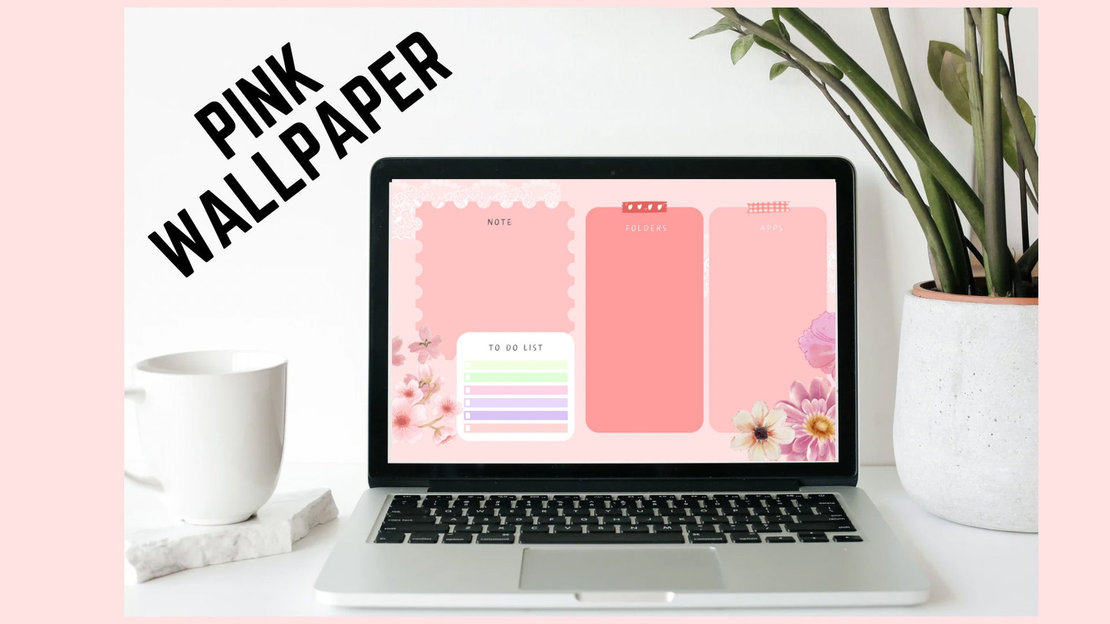Pink Desktop Wallpaper - Etsy