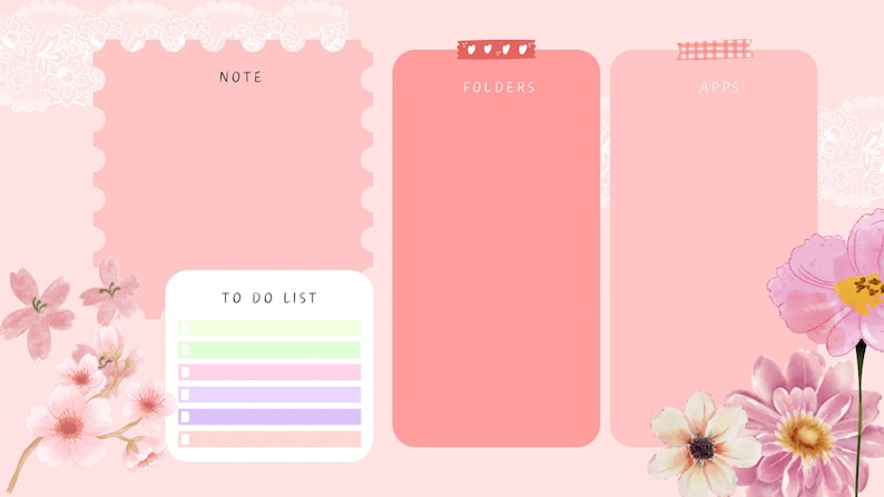 Pink Desktop Wallpaper - Etsy