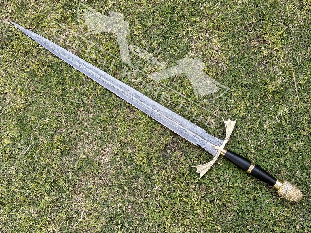 Handmade Damascus Steel Sword, Authentic Viking Sword, Cosplay Gift for ...