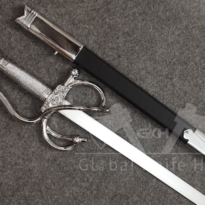 Handmade Legend of ZORRO Rapier Sword With Scabbard, Medieval Sword ...