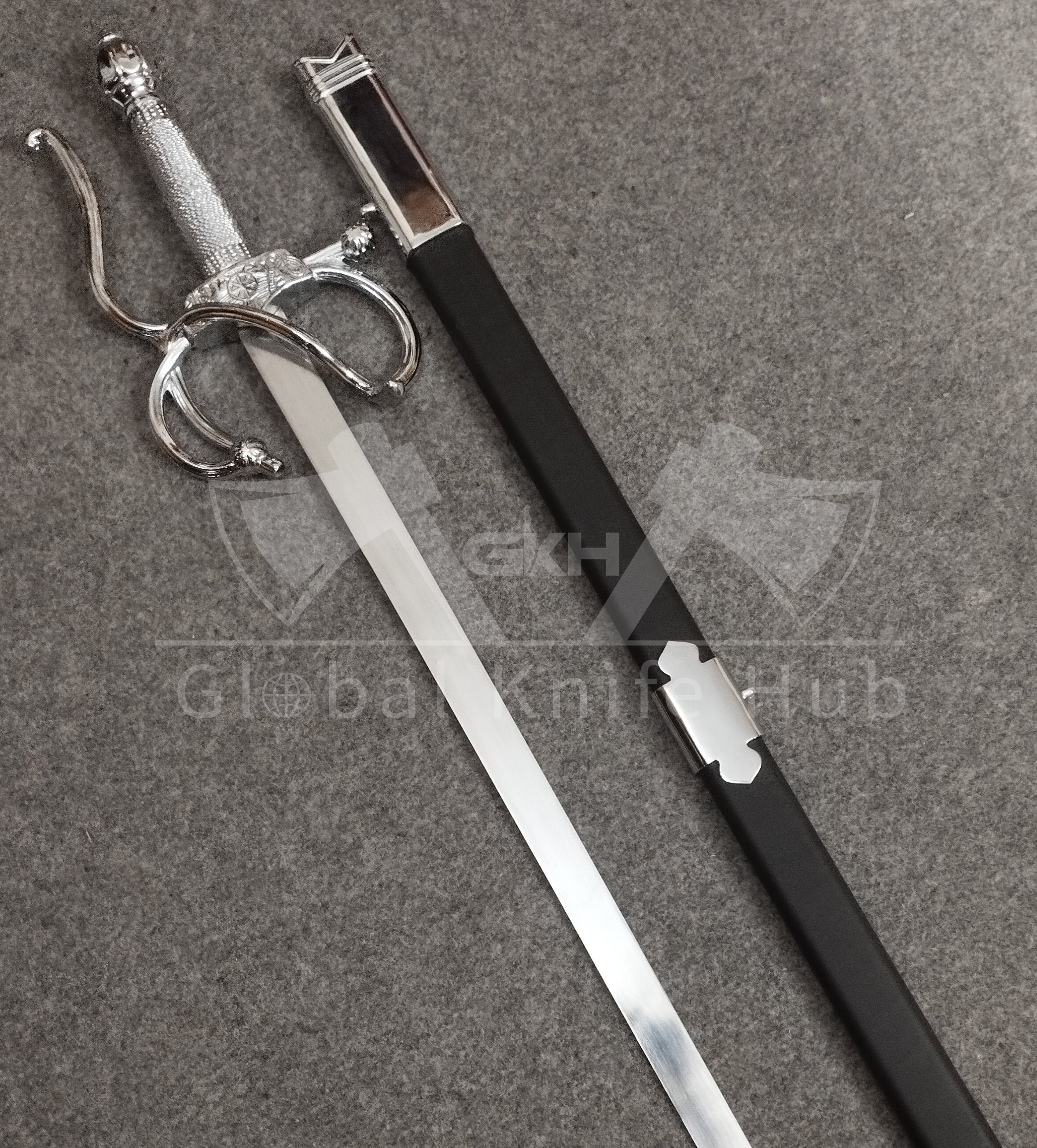 Handmade Legend of ZORRO Rapier Sword With Scabbard, Medieval Sword, Wedding Gift, Best Gift ...