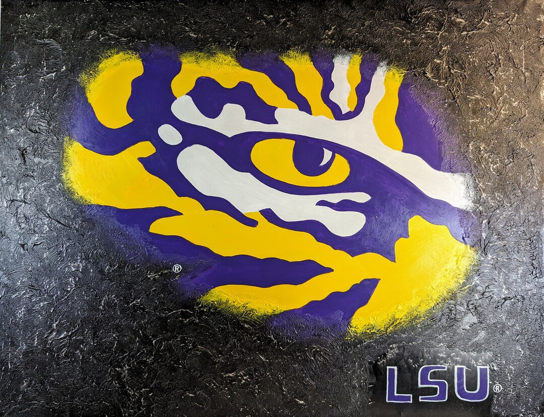 LSU 42x32" Canvas Painting on Wood Frame - Etsy