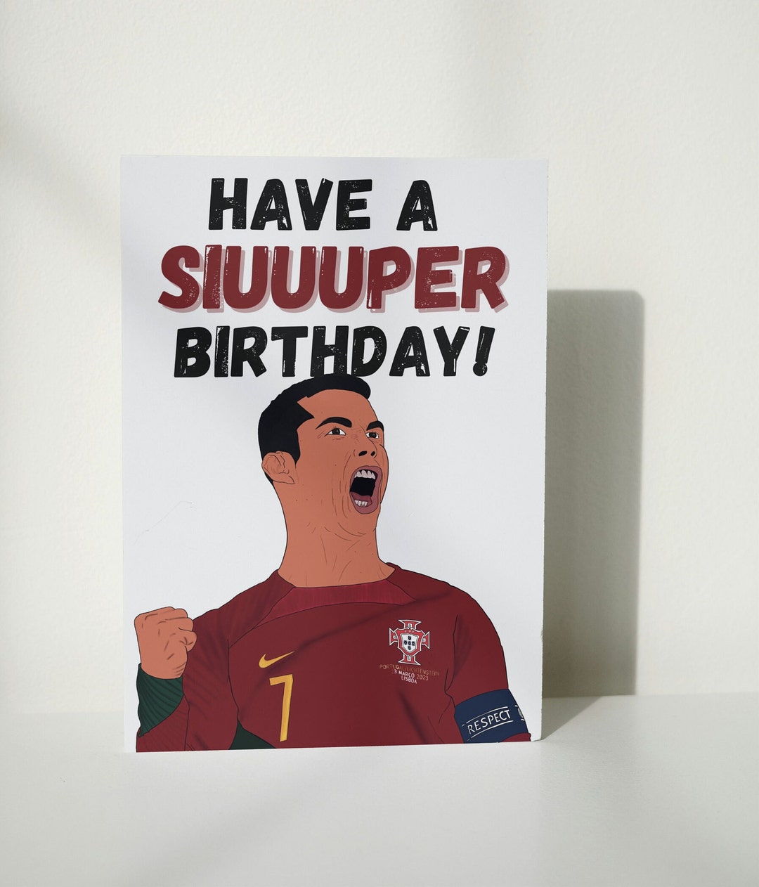 Cristiano Ronaldo Birthday Card Card Football Bday Card for Him ...