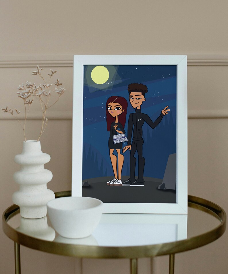 Total Drama Illustration Custom Drawing of You and Your Partner as a ...