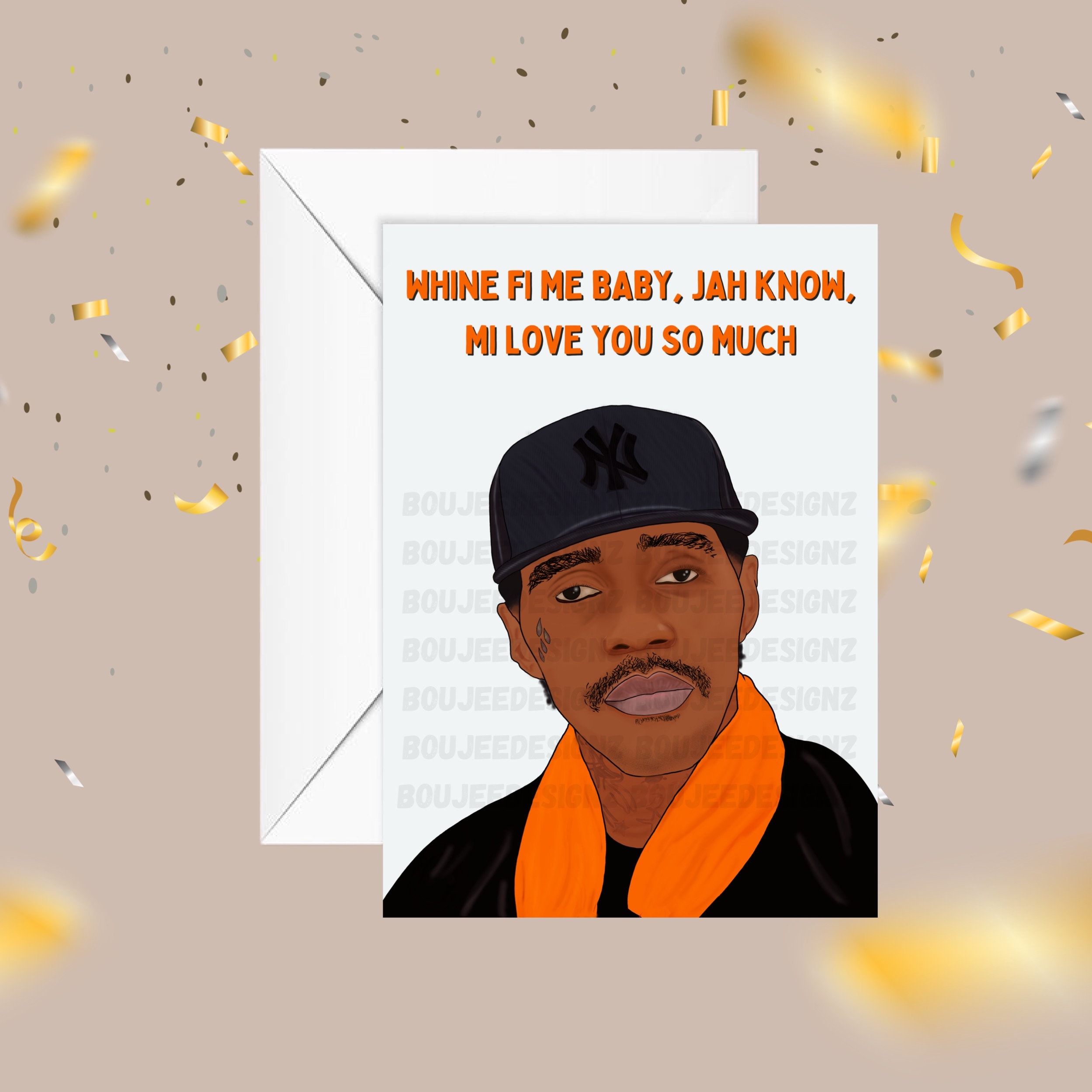 Vybz Kartel - Jamaican Birthday Card - Caribbean Valentines Card ...