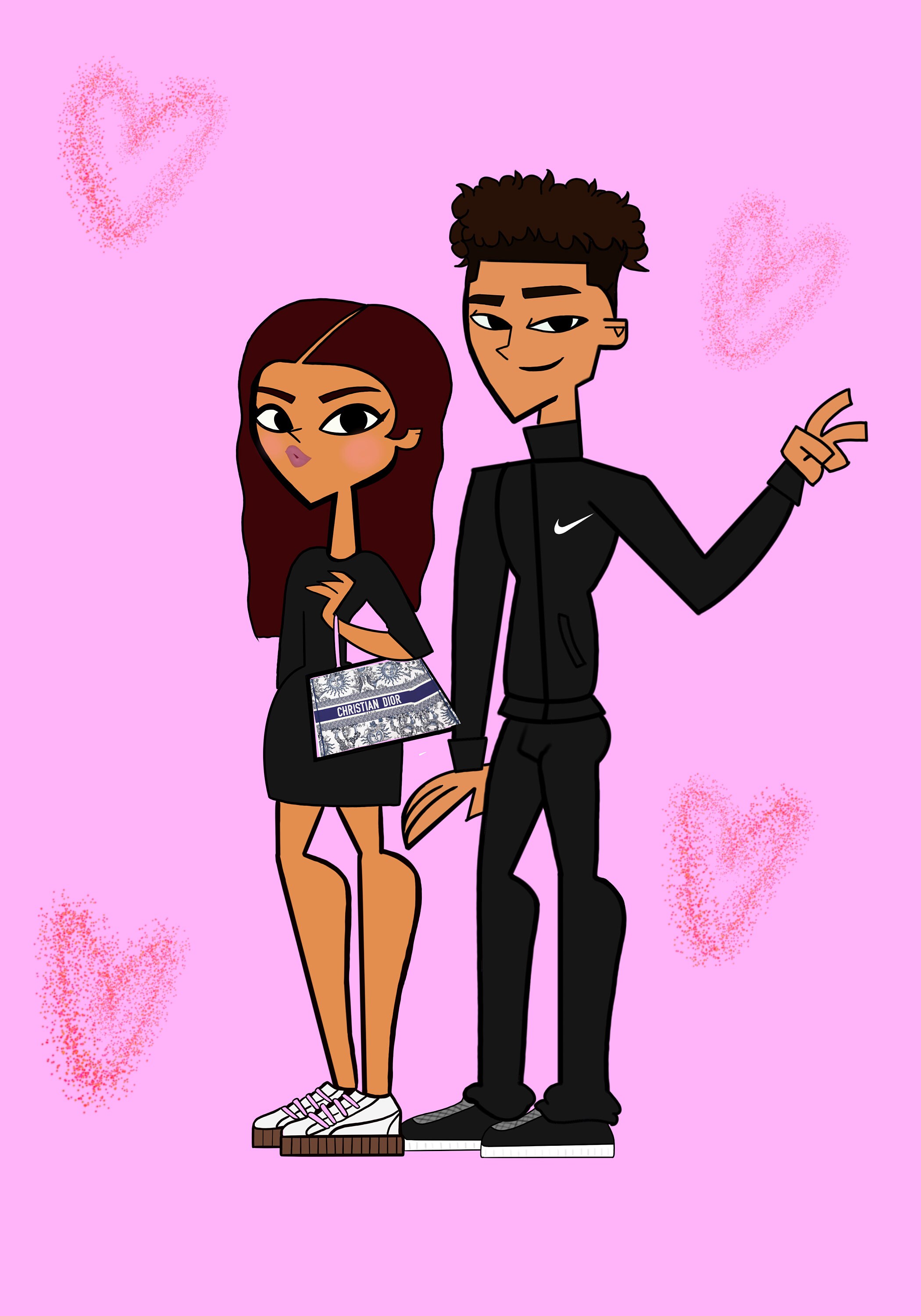 Total Drama Illustration Custom Drawing of You and Your Partner as a ...