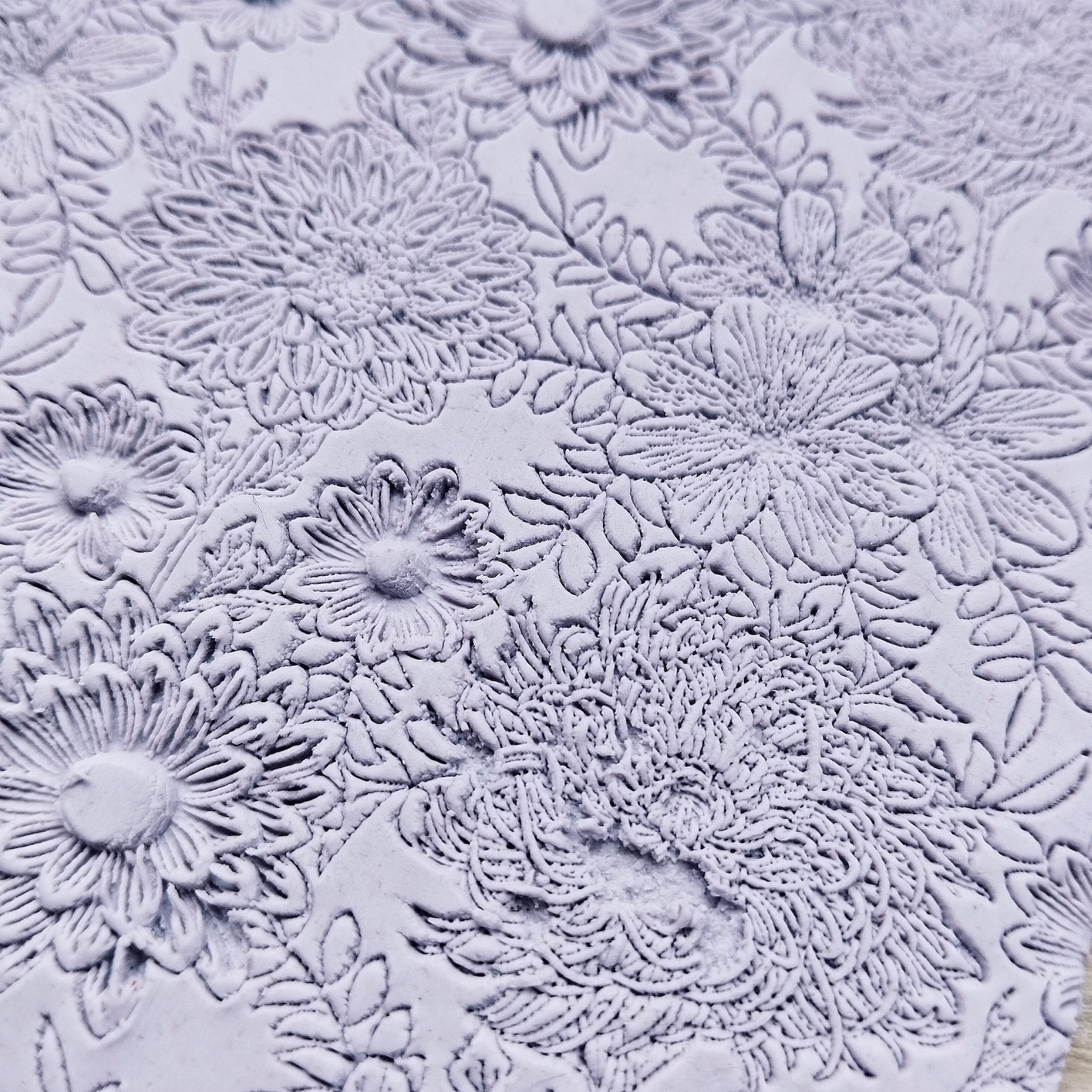 Wild Flowers Texture Roller Seamless Pattern Clay Tool, Ideal for DIY ...