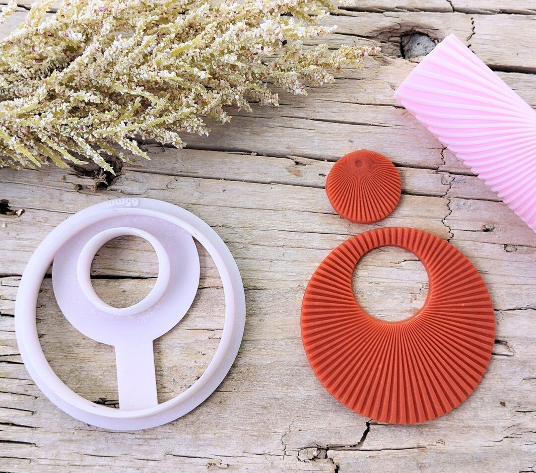 Donut Cutter & Radial Texture Roller Set for Polymer Clay – Unique ...