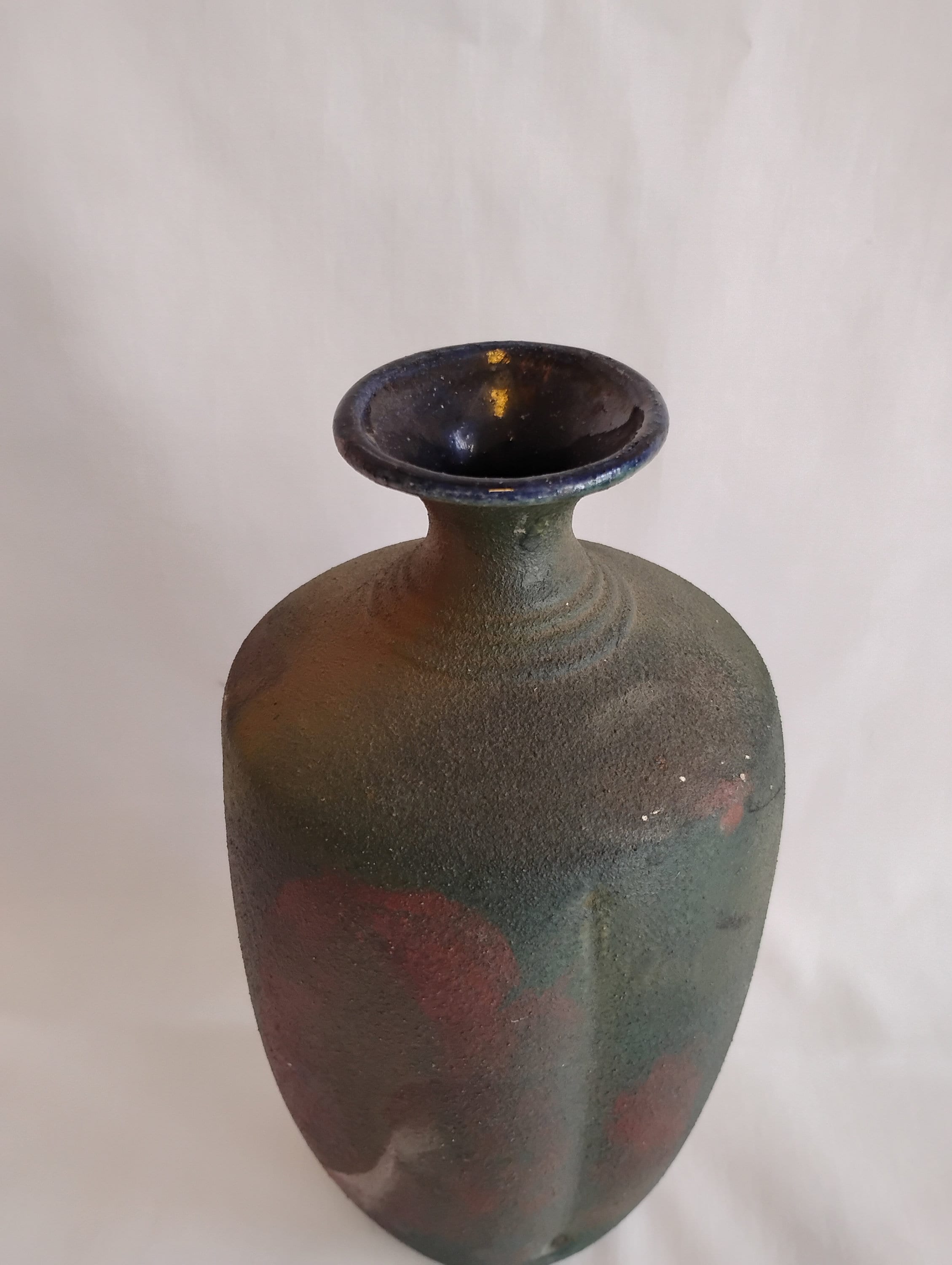 Raku Pottery Bud Vase by Stephan Roy Signed. - Etsy