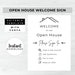 Open House Welcome Sign, INSTANT DOWNLOAD, Editable Canva Template ...
