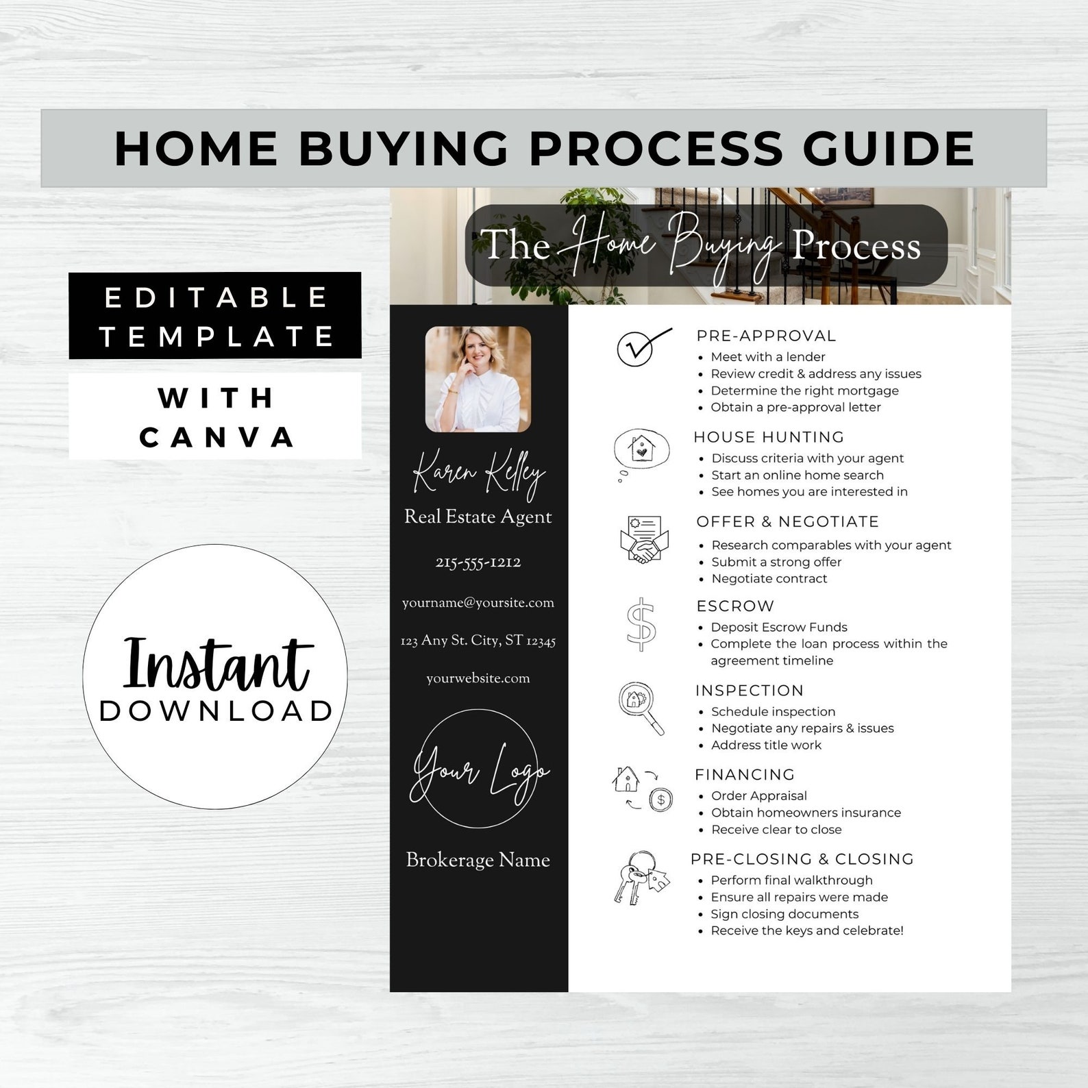 Home Buying Process Template, INSTANT DOWNLOAD, Home Buyer Road Map ...