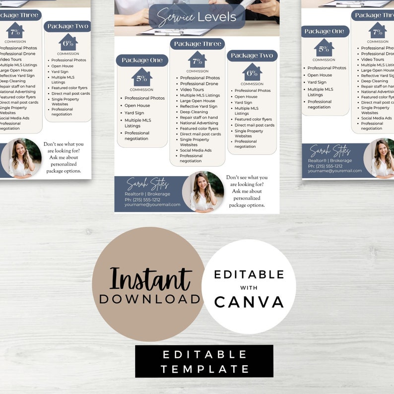 Real Estate Commission Sheet, INSTANT DOWNLOAD, Listing Presentation ...