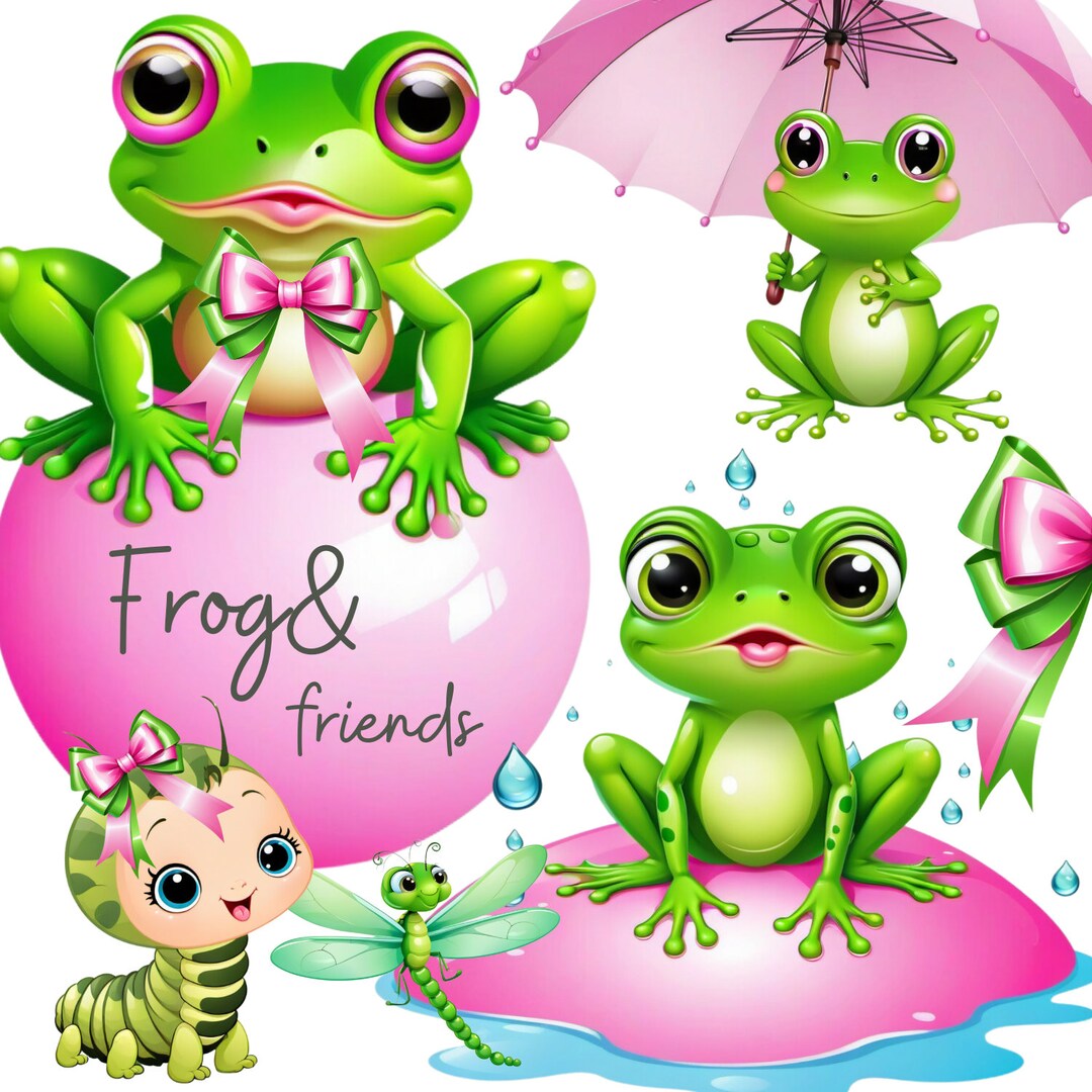 Frog Clipart, Amphibian, Frog Png, Water Animals, Green Frog, 25 Cute ...