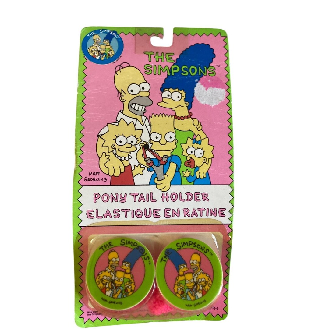 Vintage THE SIMPSONS Pony Tail Holders Wow Wee 1990 Pink Hair Bands - Etsy