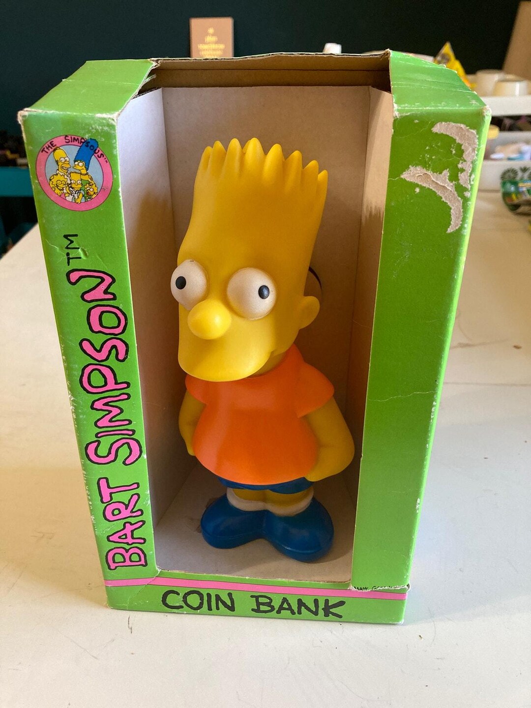 1990 the Simpsons Bart 9 1/2" Vinyl Coin Bank Vintage - Etsy