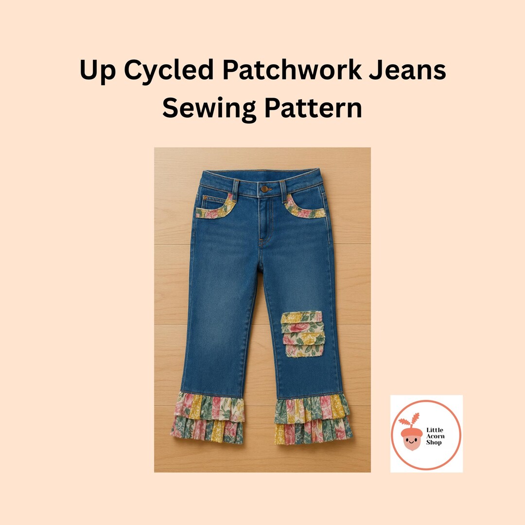Up Cycled Patchwork Jeans Sewing Pattern - Etsy