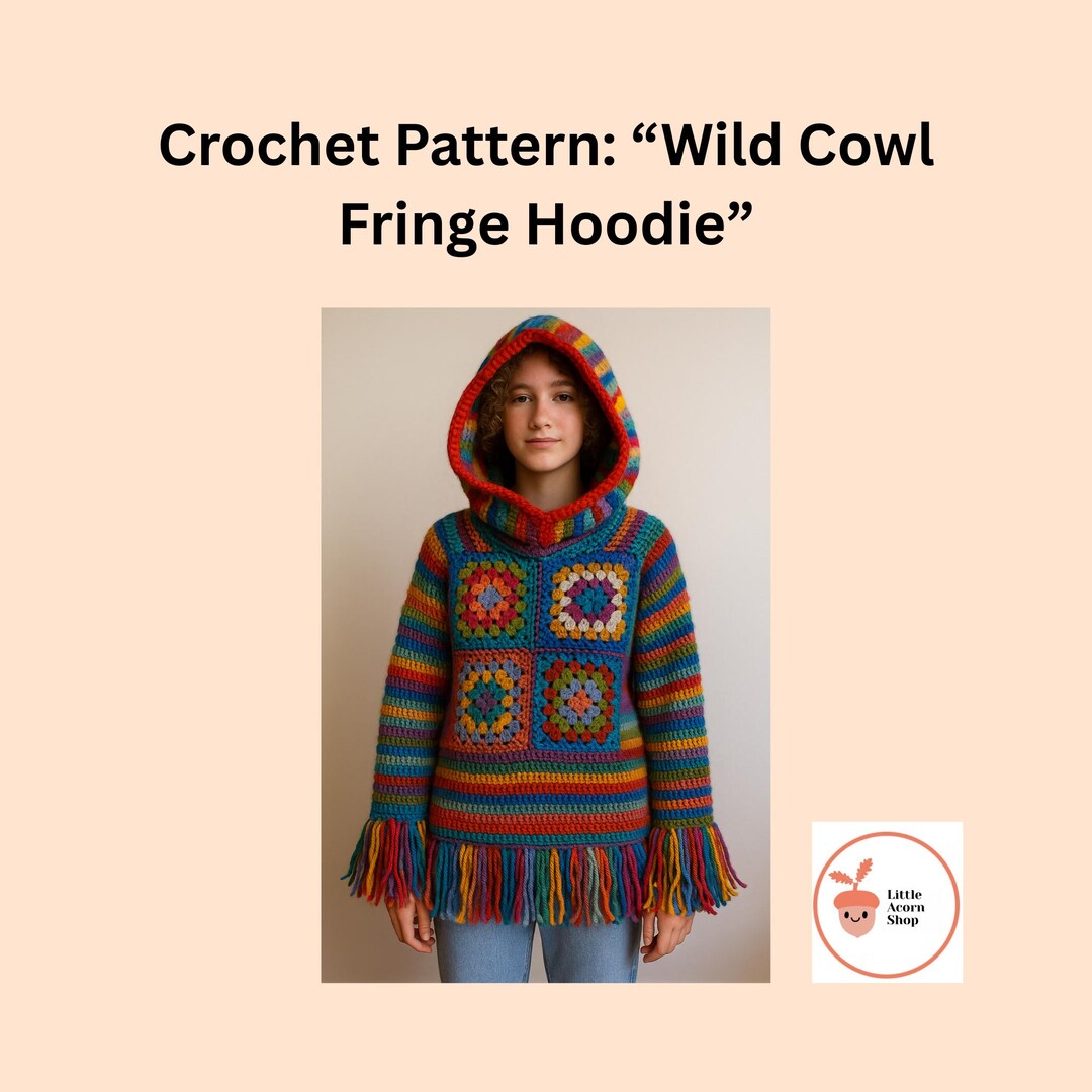 Crochet Pattern "wild Cowl Hoodie" Pattern - Etsy