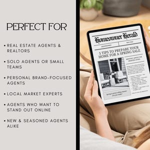 Real Estate Canva Business Newspaper Template Editable Custom Newspaper ...