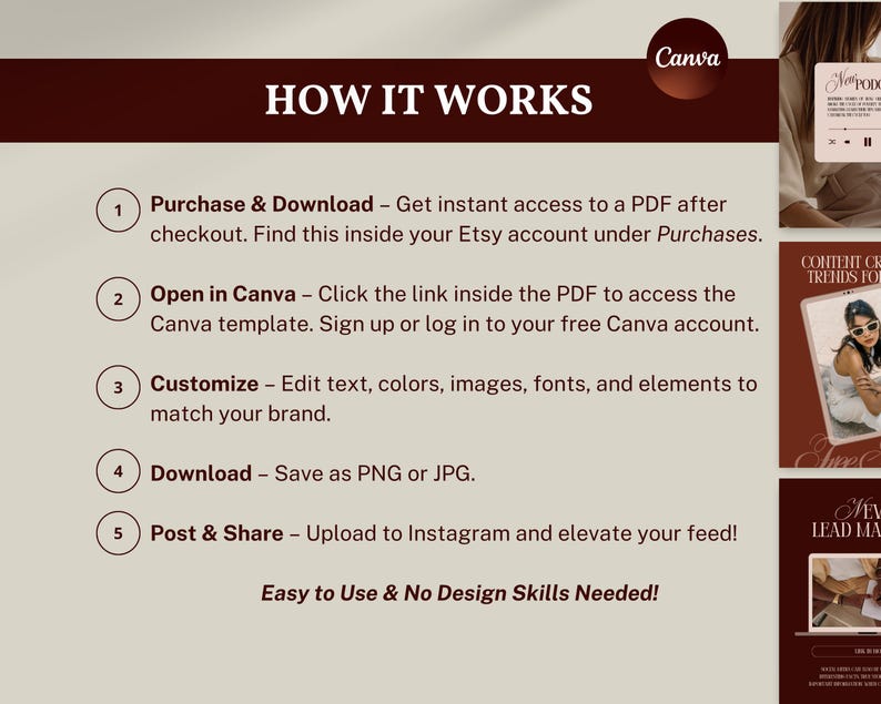 Cherry Coded Influencer Instagram Canva Templates Red Aesthetic ...