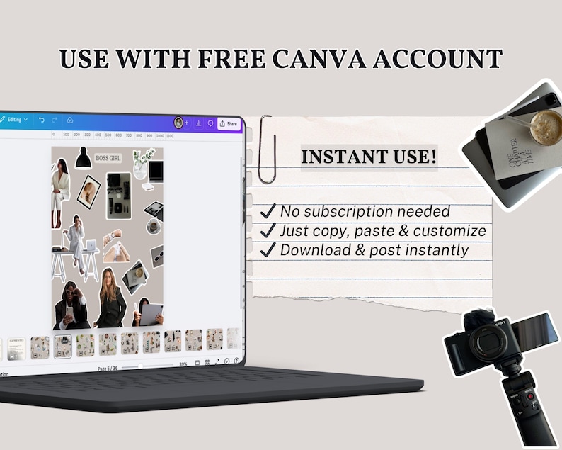 Instagram Carousel Stickers 400 Aesthetic Cozy Viral Digital Marketing ...