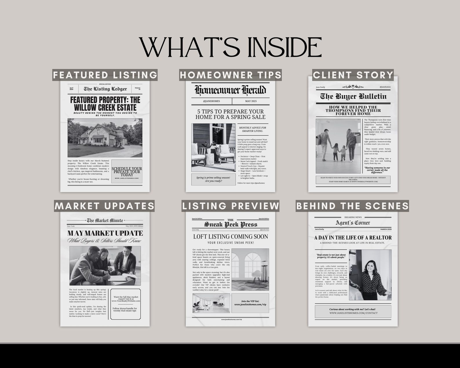 Real Estate Canva Business Newspaper Template Editable Custom Newspaper ...