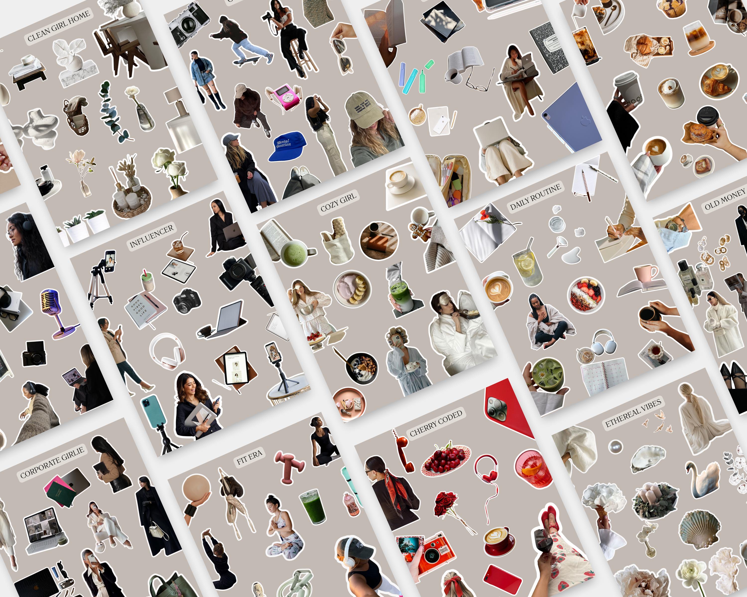 Instagram Carousel Stickers 400 Aesthetic Cozy Viral Digital Marketing ...