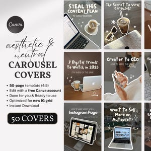 50 Viral Aesthetic Instagram Carousel Covers for Digital Creators ...