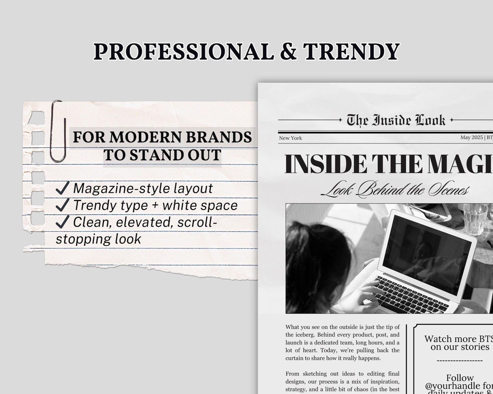 Canva Business Newspaper Template Editable Custom Newspaper for ...