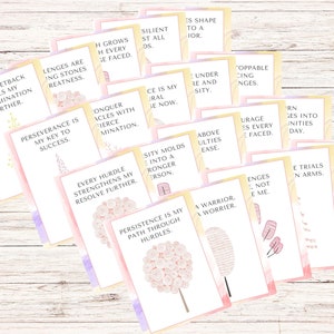 Empowerment Affirmation Cards - A 6 Page PDF Plus 50 JPG 8.5' X 11 ...