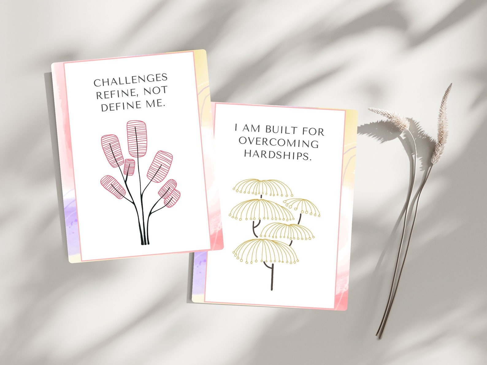 Empowerment Affirmation Cards - A 6 Page PDF Plus 50 JPG 8.5' X 11 ...