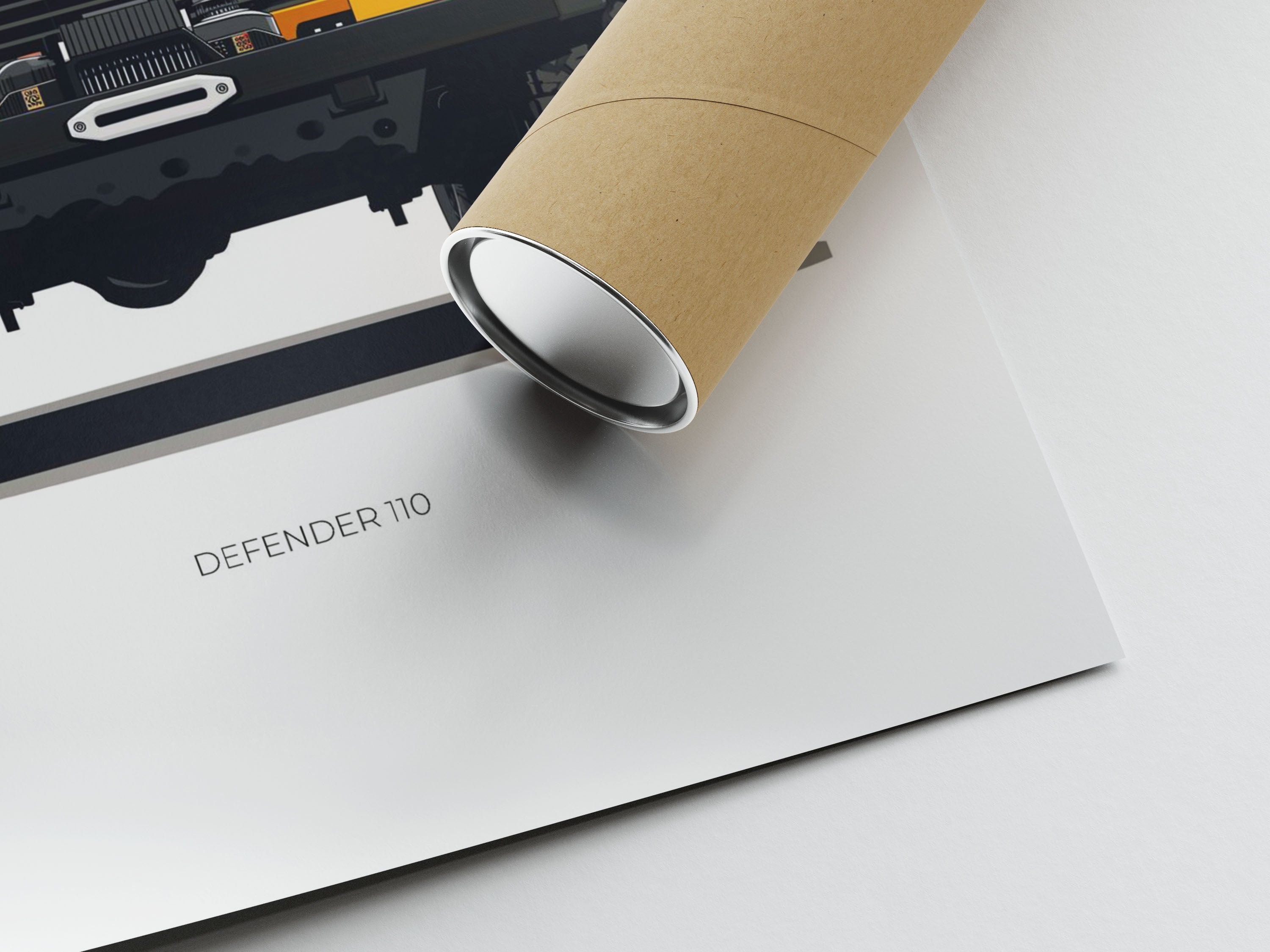 Land Rover Defender 110 Poster Minimalist Car Print, Automotive Wall ...