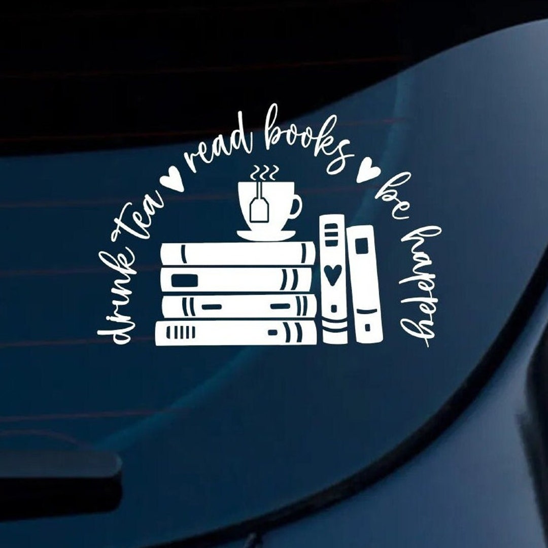 Books Decal, Books Sticker, Reading Decal, Reading Sticker, Books Car ...