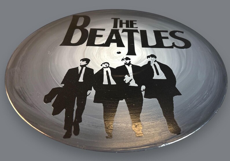 The Beatles. Hand Painted Vintage Vinyl Record Art. - Etsy