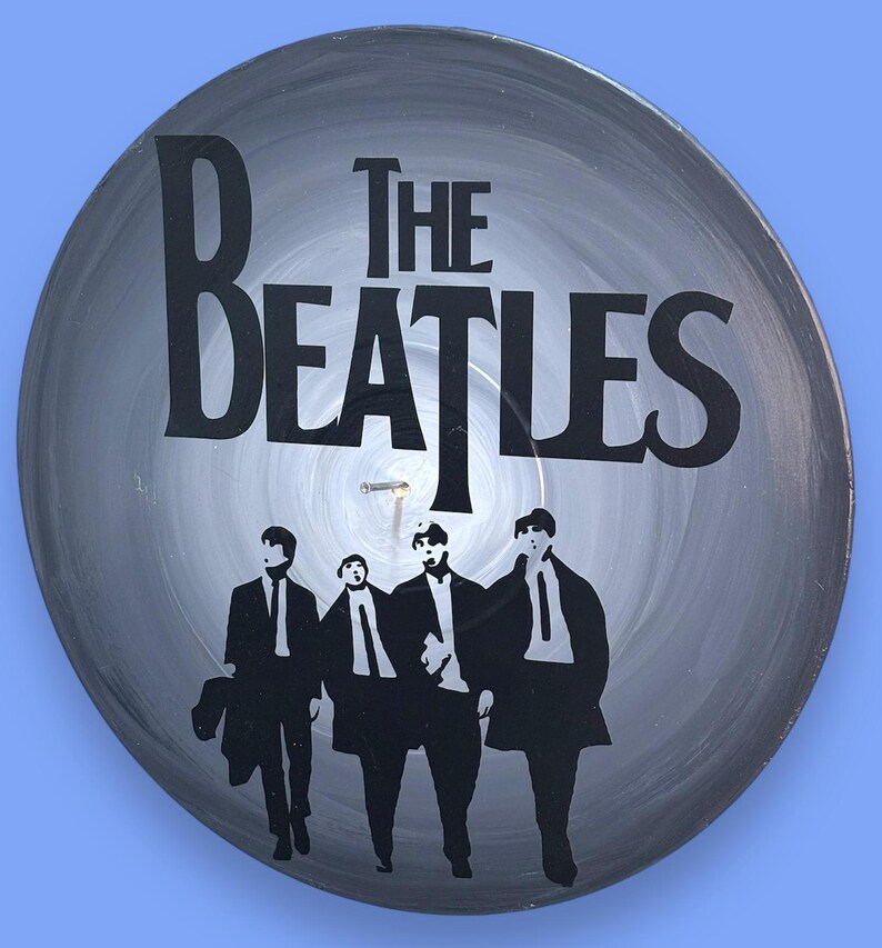 The Beatles. Hand Painted Vintage Vinyl Record Art. - Etsy