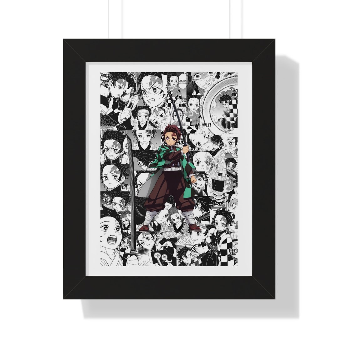 Tanjiro Anime/manga Poster Frame Demon Slayer kimetsu No Yaiba - Etsy