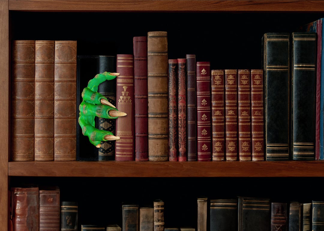Monster in the Bookshelf: Whimsical 3D Printed Book Nook With Gothic ...