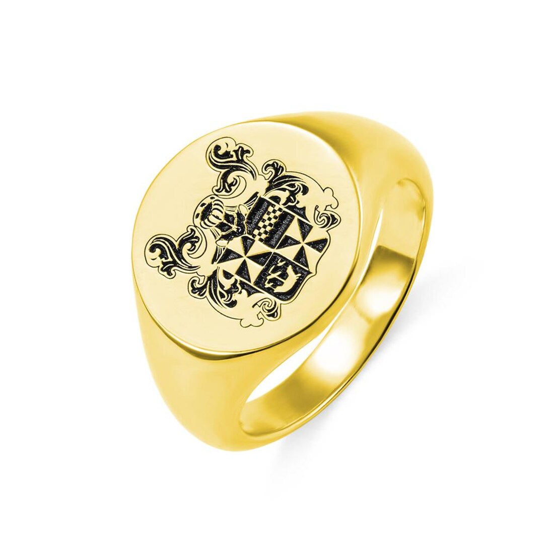 Personalized Family Signet Picture Rings | Sterling Silver 925 Signet ...