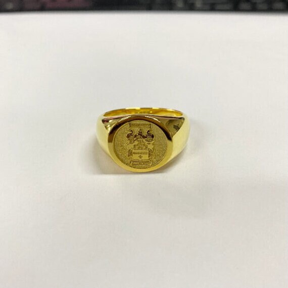 Family Signet Ring Silver Sterling 925 Personalized Family Crest Signet ...