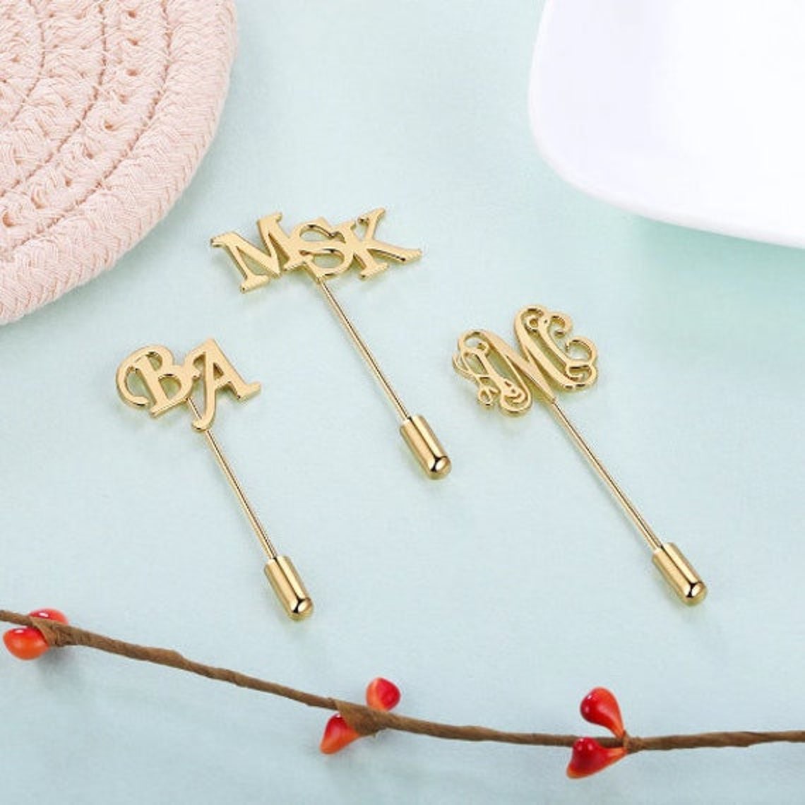 Personalized Initial Name Lapel Pin Initial Lapel Pin Wedding Gift ...
