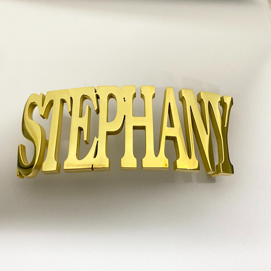 Customized Name Belt Buckle | Initial Name Buckle Belt With Leather ...