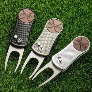 Personalized Engraved Golf Marker Divot Tool | Name Divot Market Tool ...