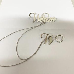 Personalized Name Lapel Pin With Chain | Wedding Name Lapel Pin | Gift ...