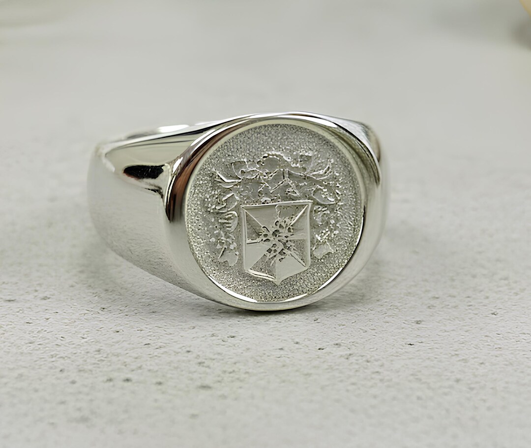 Personalized Family Signet Ring Silver Sterling 925 | Custom Family ...