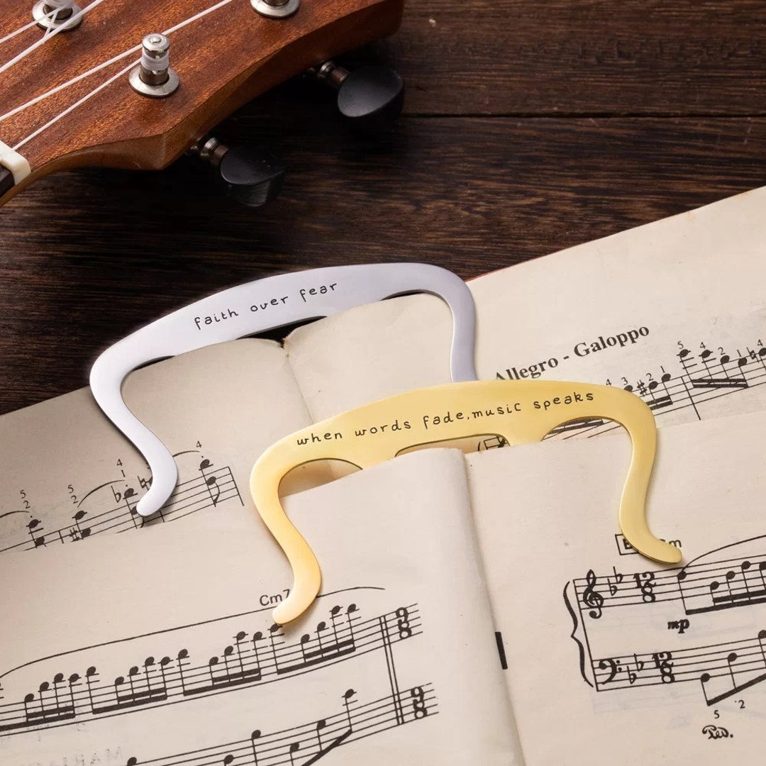 Custom Music Book Holder Clip With Name, Personalized Sheet Music Clip ...