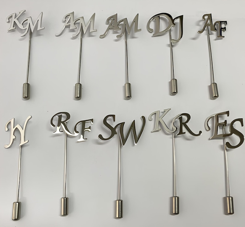 Personalized Initial Name Lapel Pin | Initial Lapel Pin Wedding Gift ...