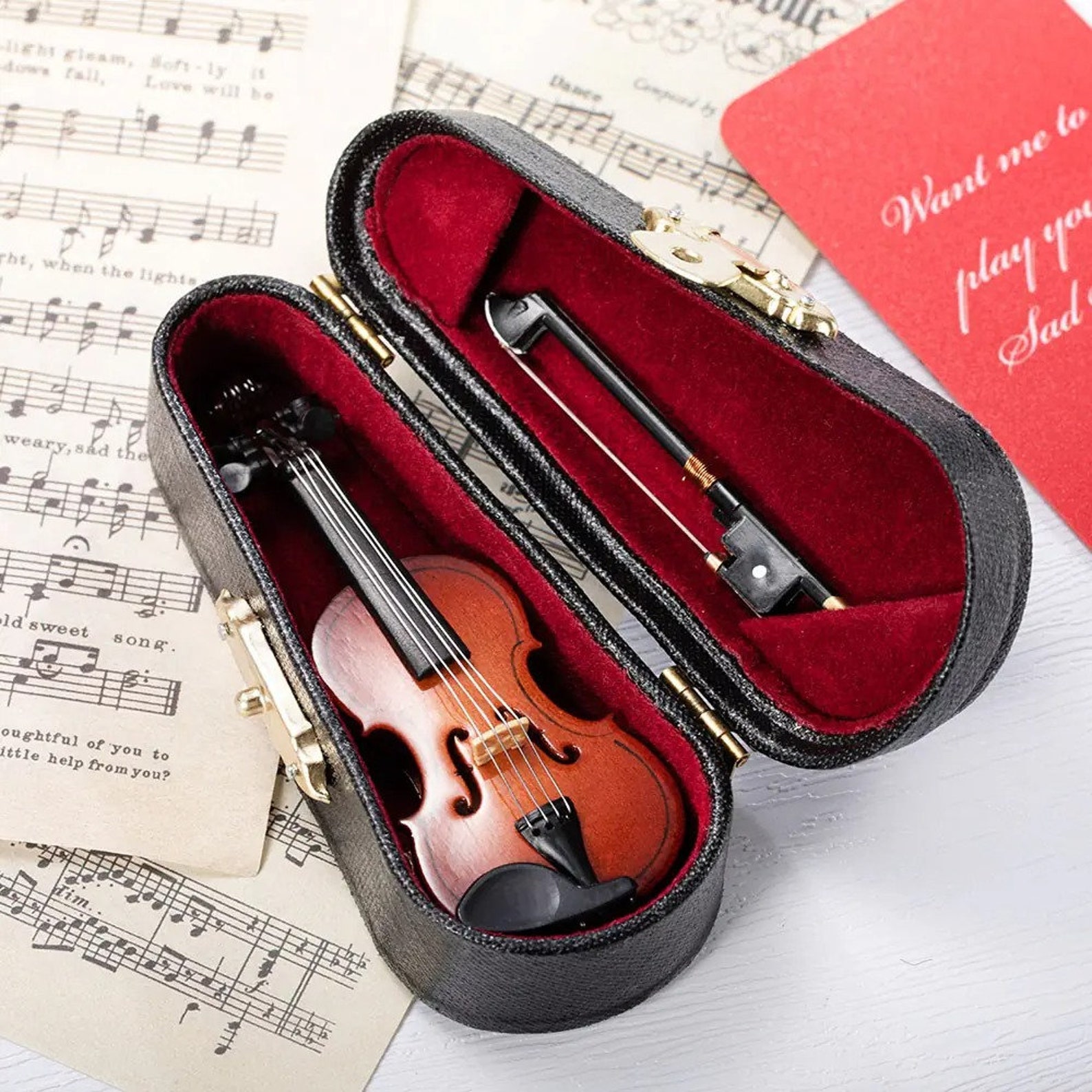Personalized Tiny Violin Engraved Name That Plays Music | Smallest Tiny ...