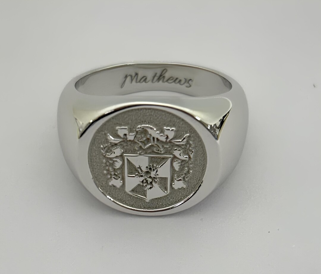 Personalized Family Signet Ring Silver Sterling 925 | Custom Family ...